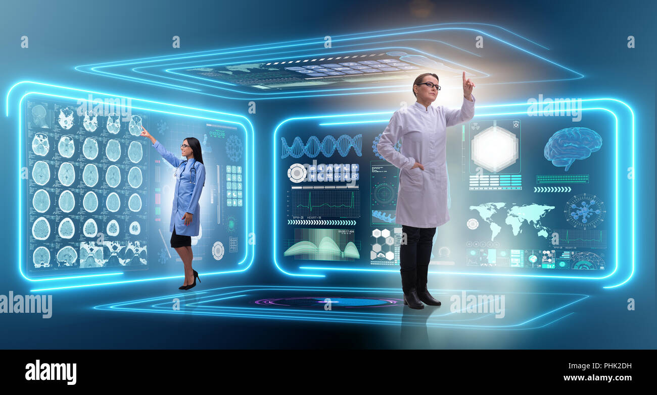 Team of doctor in remote diagnostics examination concept Stock Photo ...