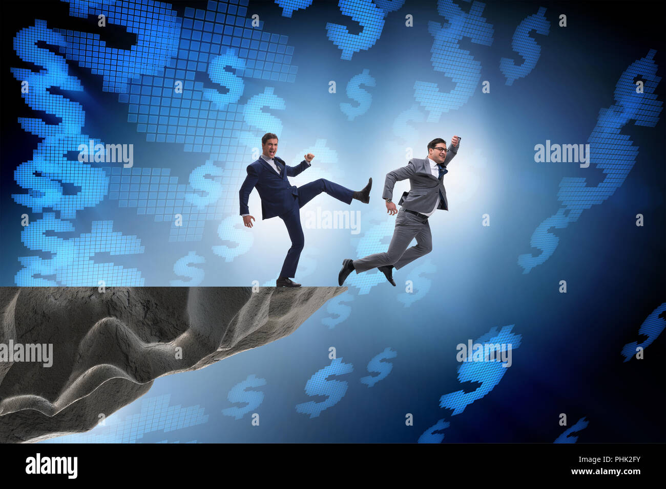 Business unethical competition concept with businessmen Stock Photo - Alamy