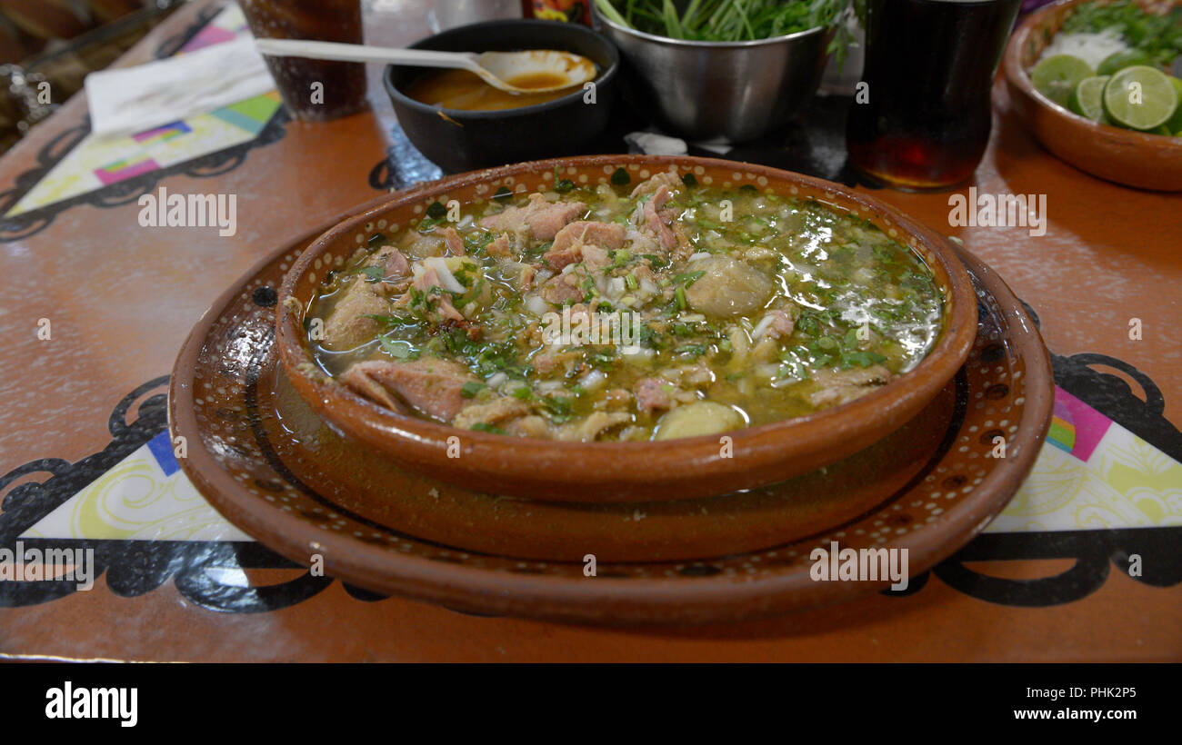 Carne en su jugo, a traditional Mexican dish in Guadalajara, at Juan de ...