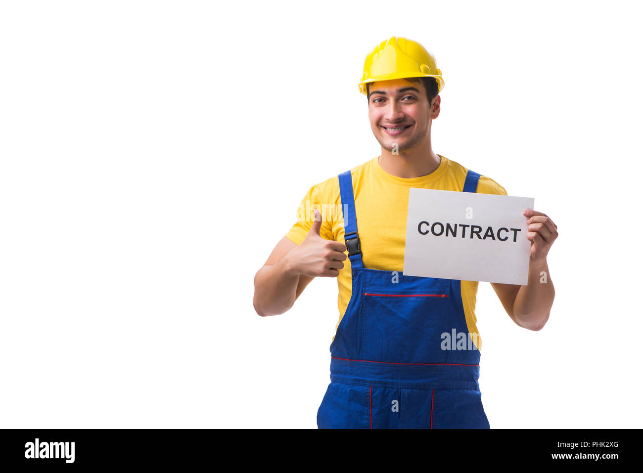 Worker not happy with his employment contract Stock Photo - Alamy