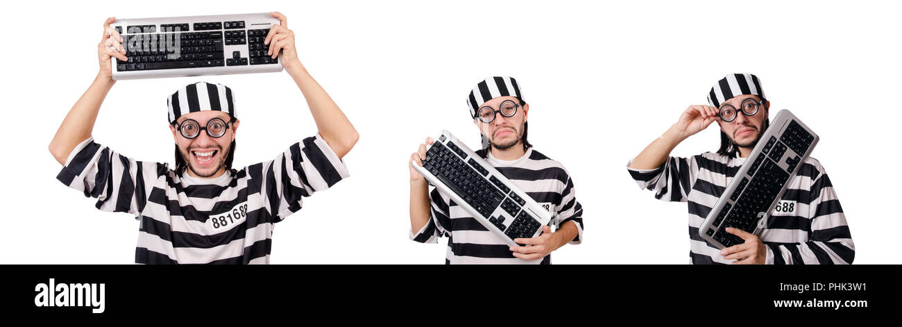 Prison inmate isolated on the white background Stock Photo - Alamy