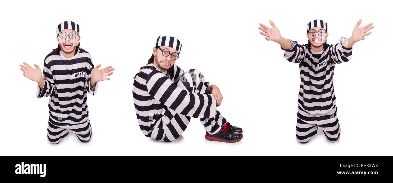 Prison inmate isolated on the white background Stock Photo - Alamy
