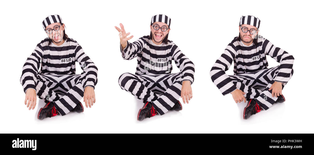 Prison inmate isolated on the white background Stock Photo - Alamy