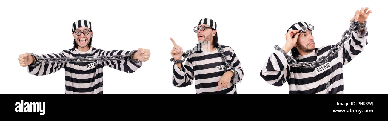 Prison inmate isolated on the white background Stock Photo - Alamy