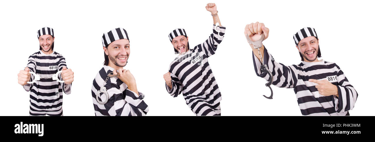 Prison inmate isolated on the white background Stock Photo - Alamy