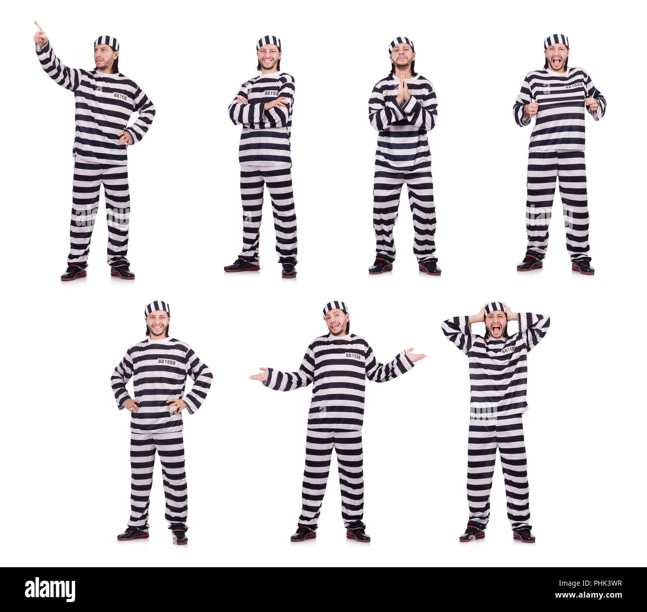 Prison inmate isolated on the white background Stock Photo - Alamy
