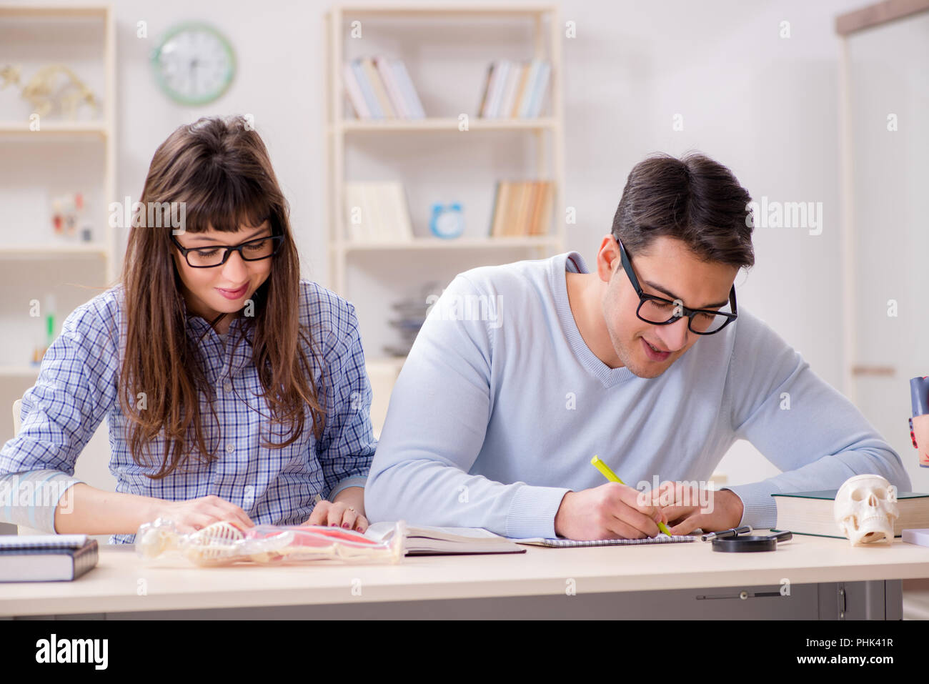 Medical students in classroom writing hi-res stock photography and ...