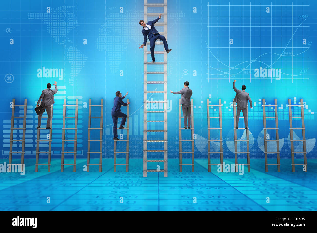 Man falling off ladder hi-res stock photography and images - Alamy