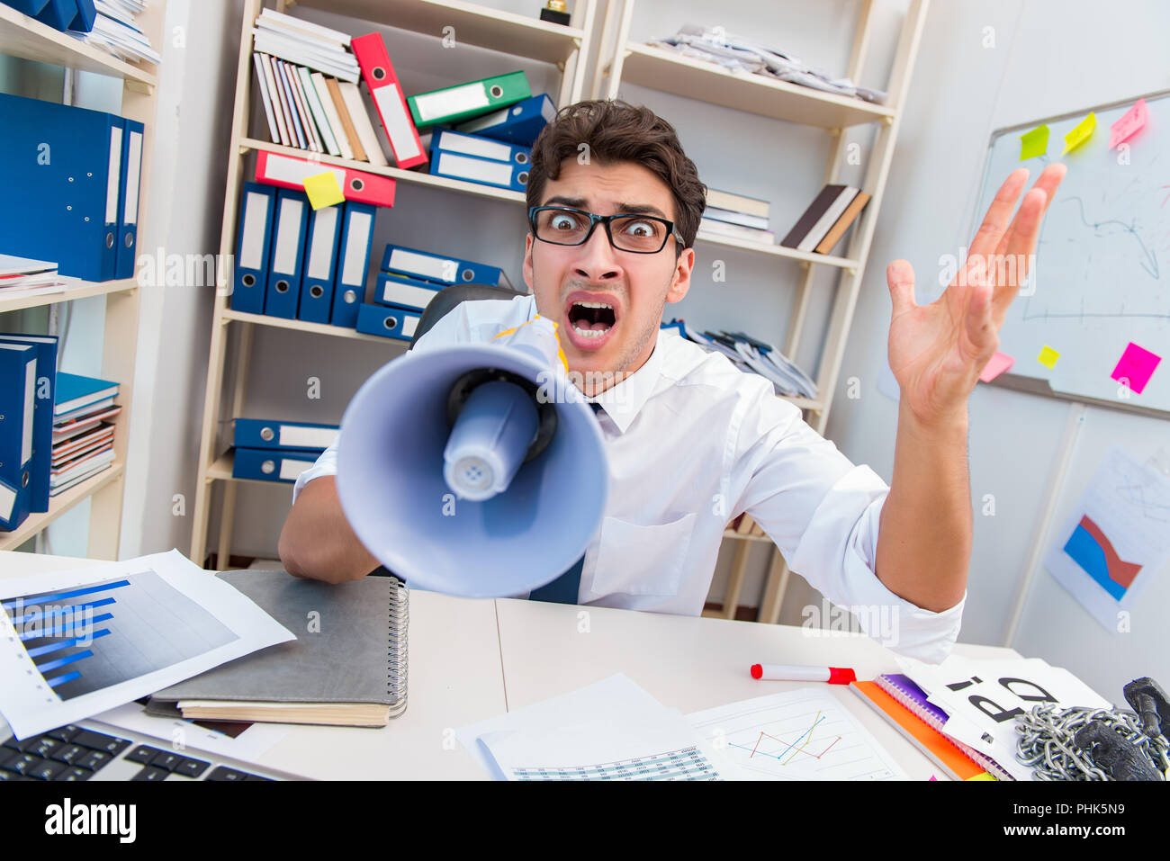 Busy frustrated businessman angry in the office Stock Photo - Alamy