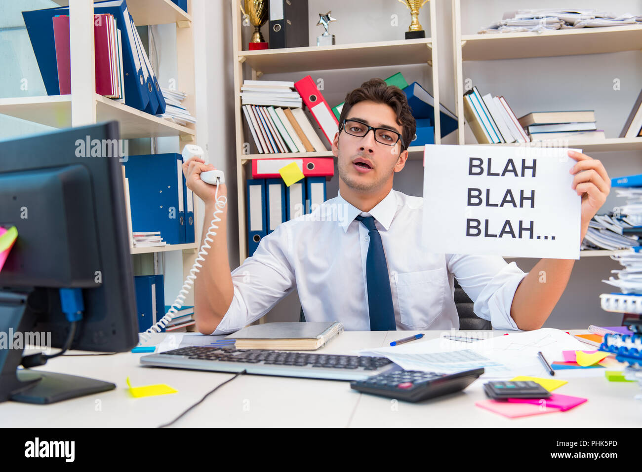 Busy frustrated businessman angry in the office Stock Photo - Alamy