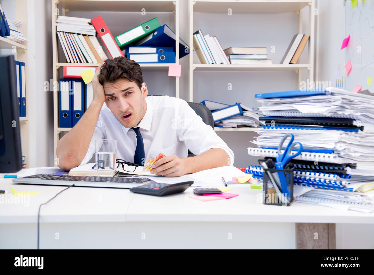 Busy frustrated businessman angry in the office Stock Photo - Alamy