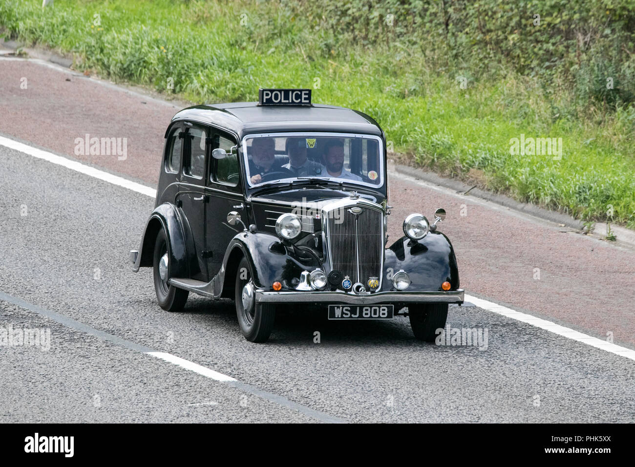 Vintage Wolseley police car vehicle Stock Photo - Alamy
