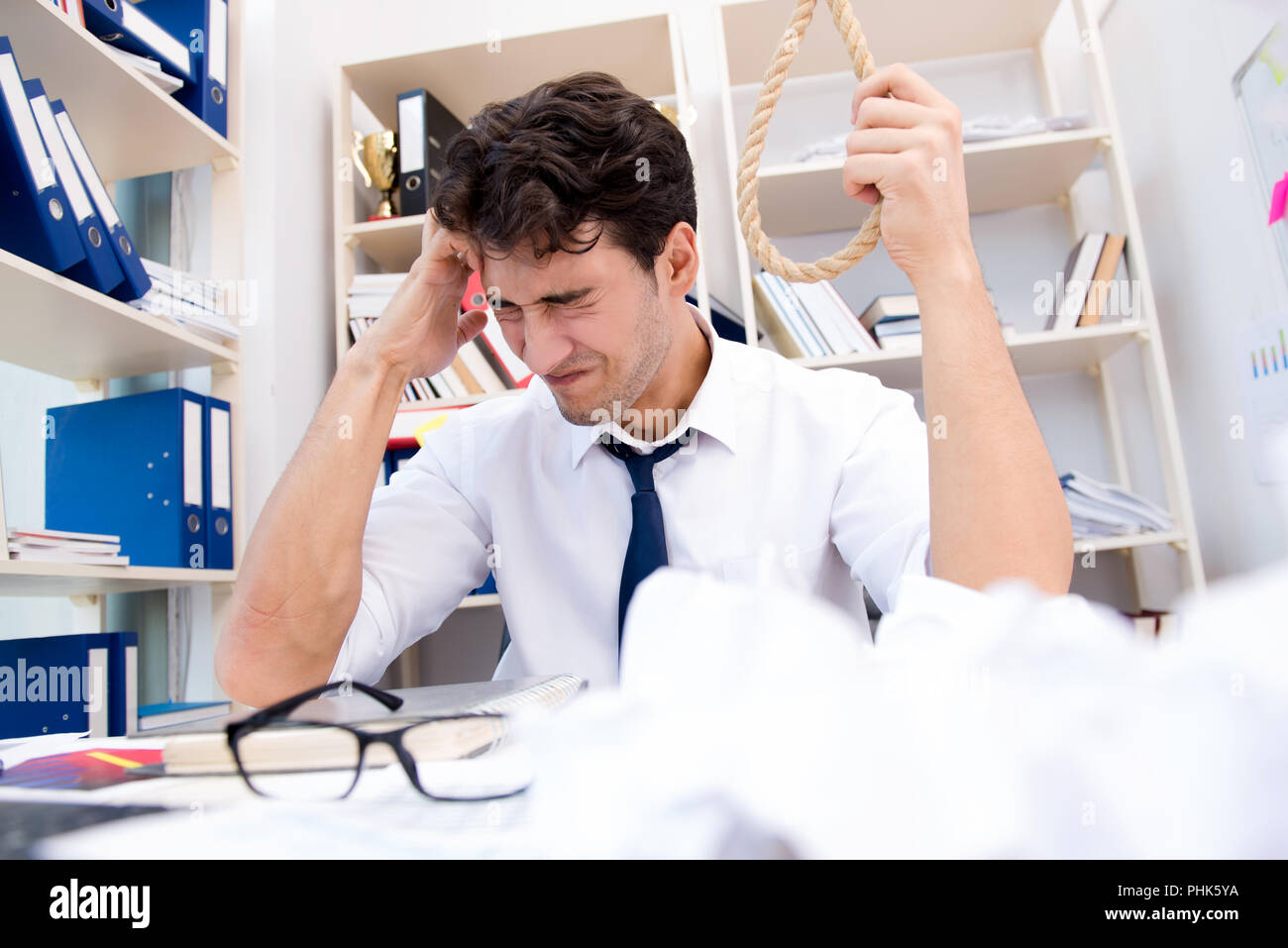 Busy frustrated businessman angry in the office Stock Photo - Alamy