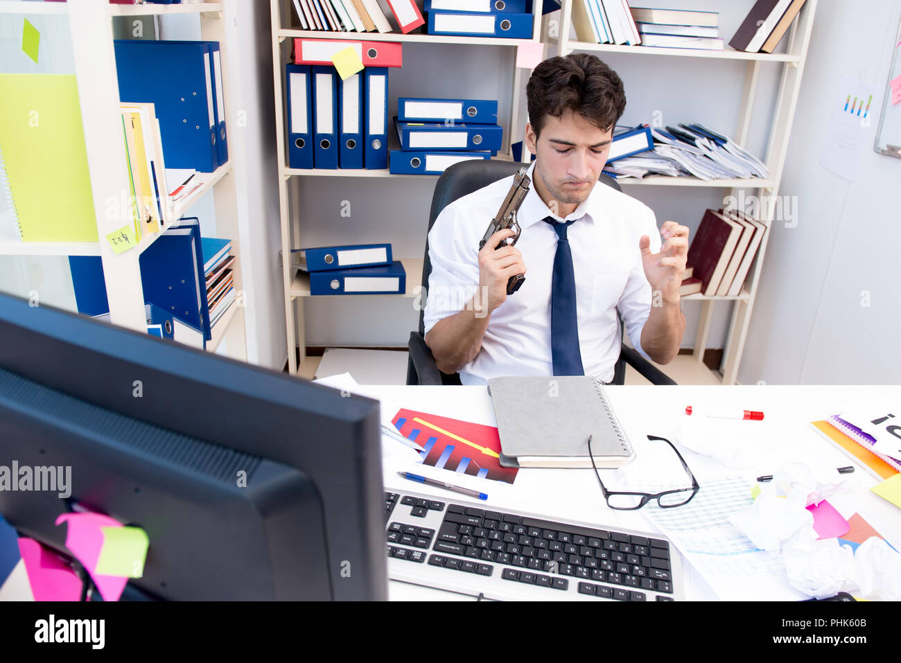 Busy frustrated businessman angry in the office Stock Photo - Alamy