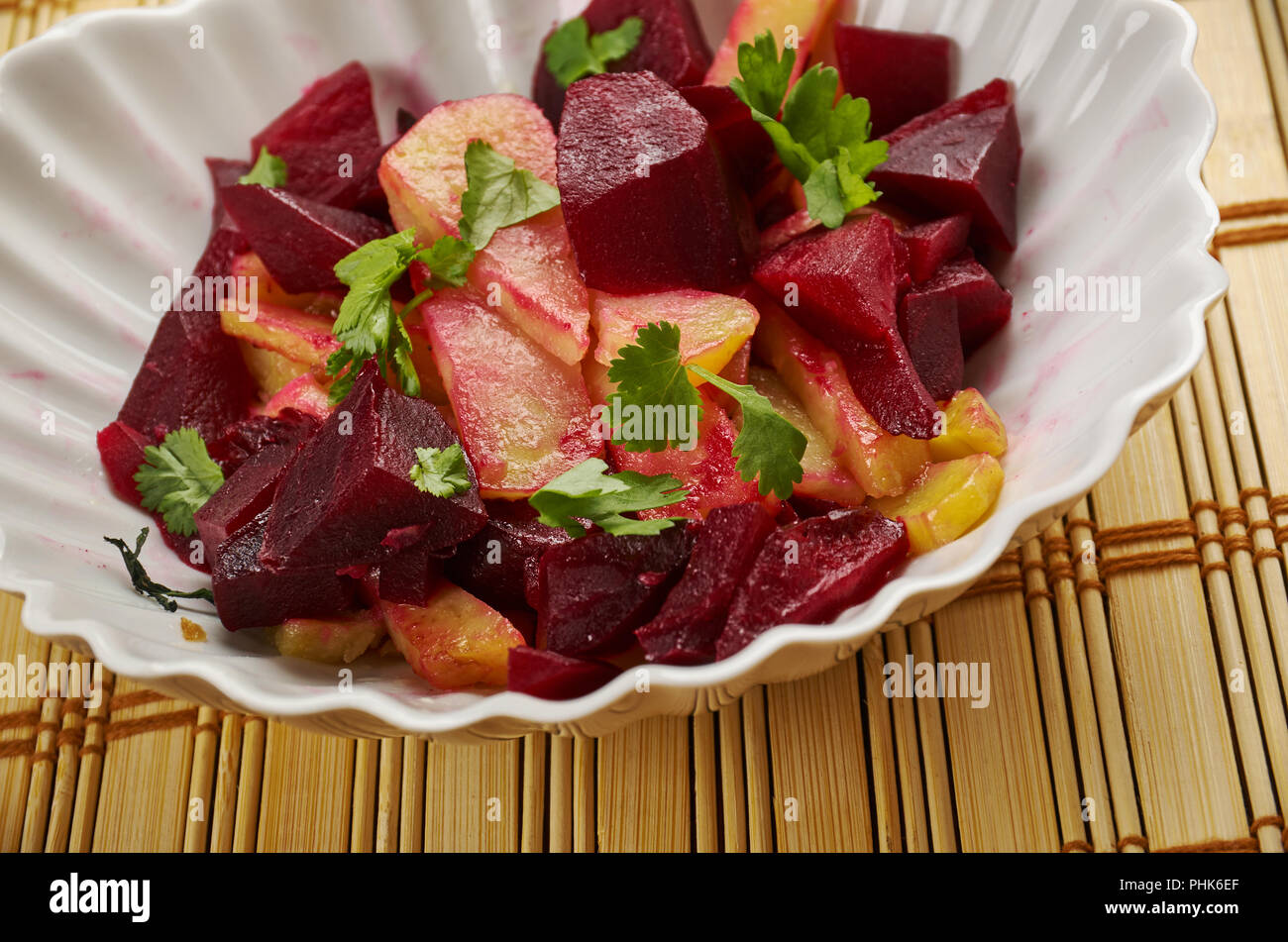 Ethiopian Beets and Potatoes Stock Photo - Alamy