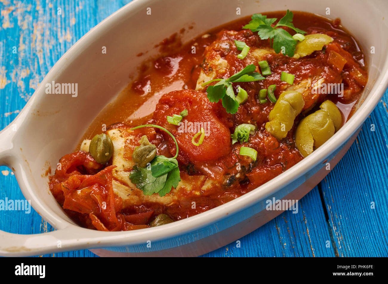 Tuscan Baked Fish Stock Photo - Alamy