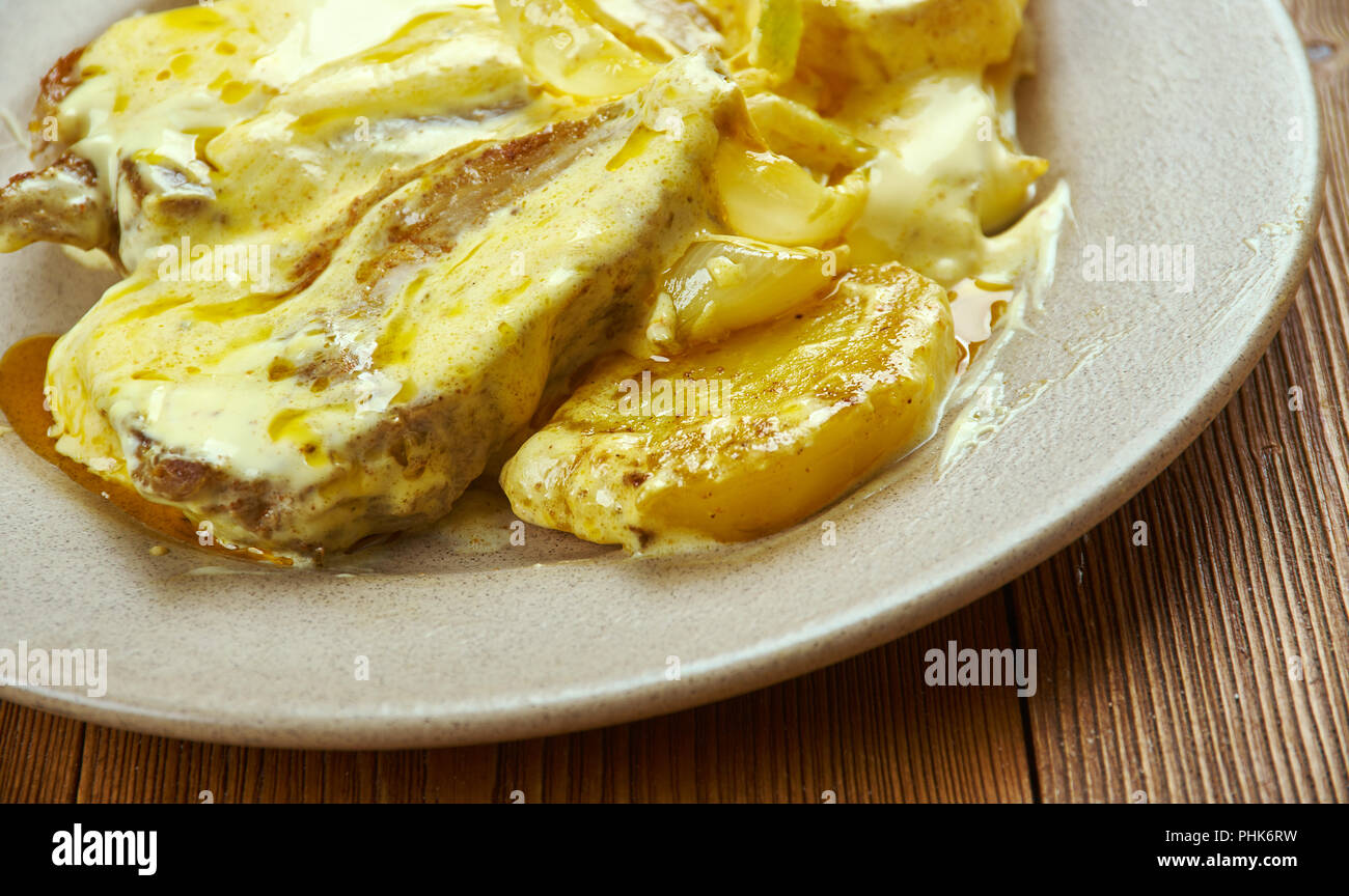 Slow Cooker Dijon Pork Chops Stock Photo - Alamy