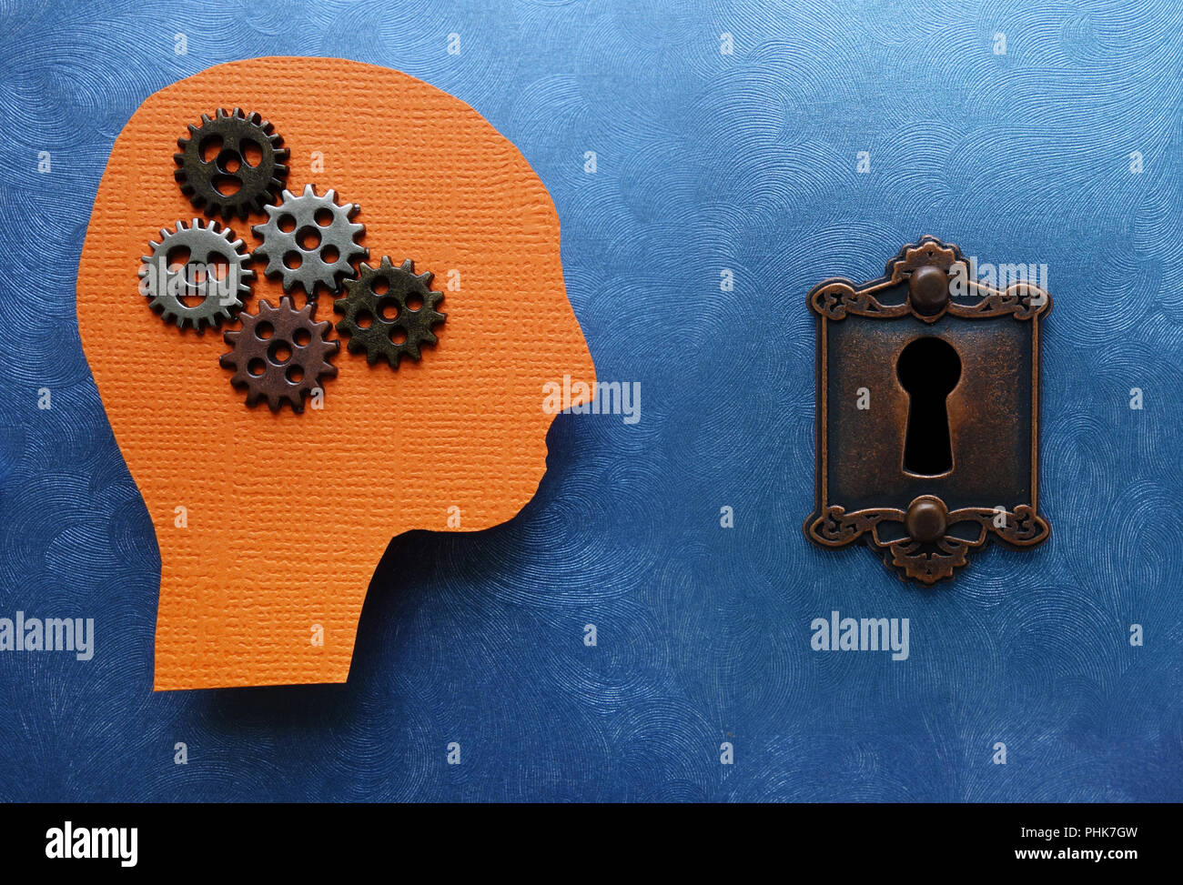 Gear head and lock Stock Photo - Alamy