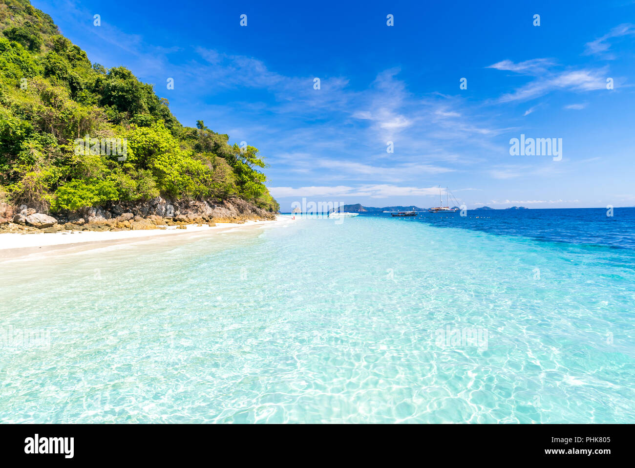 Tropical white sand beach Stock Photo - Alamy