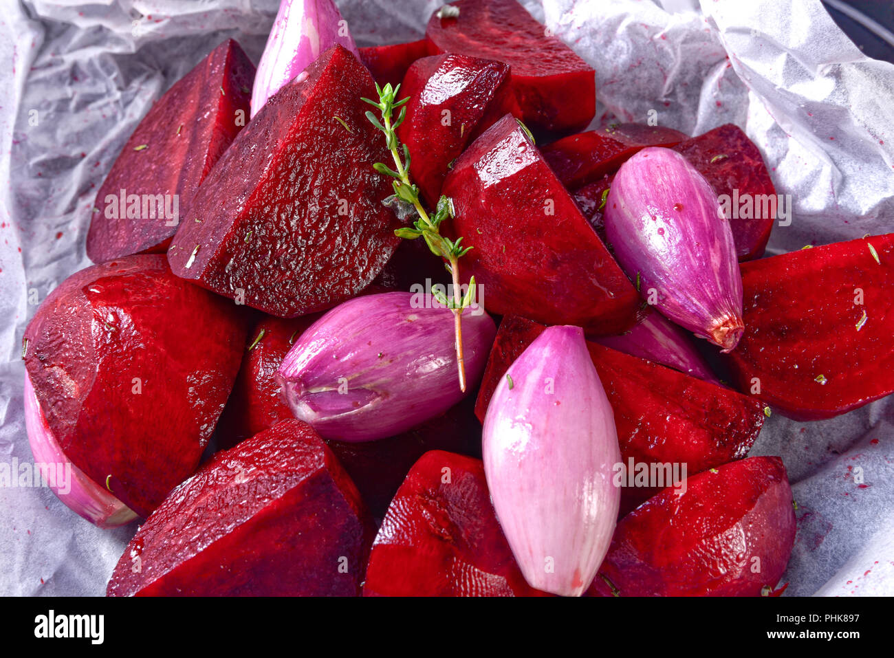 oven baked red beets Stock Photo - Alamy