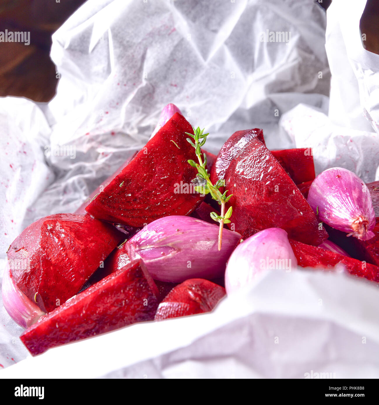 oven baked red beets Stock Photo - Alamy