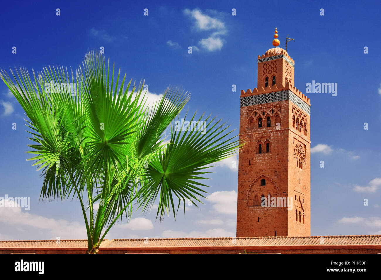 Koutoubia Mosque in the southwest medina quarter of Marrakesh Stock ...