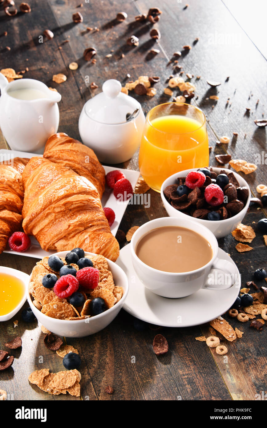 Breakfast served with coffee Stock Photo - Alamy