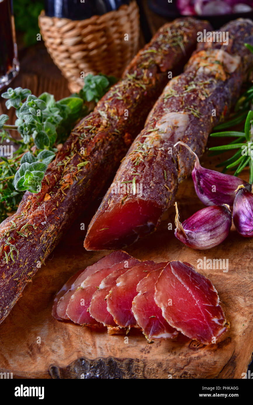dried sirloin with herbs de provence Stock Photo - Alamy