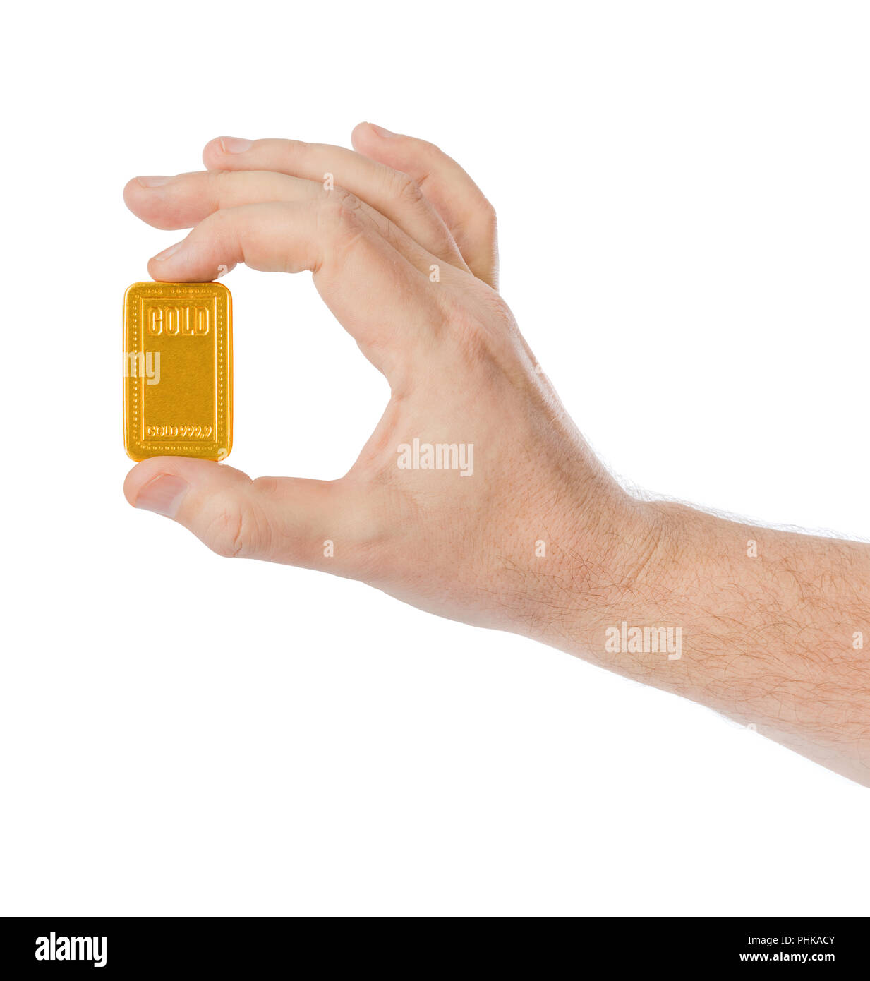 Businessman holding gold bar hi-res stock photography and images - Alamy