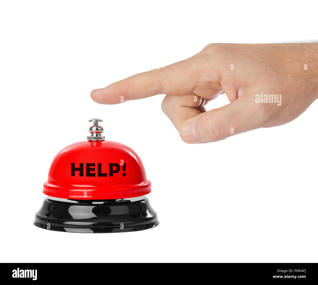 Hand pressing bell hi-res stock photography and images - Alamy