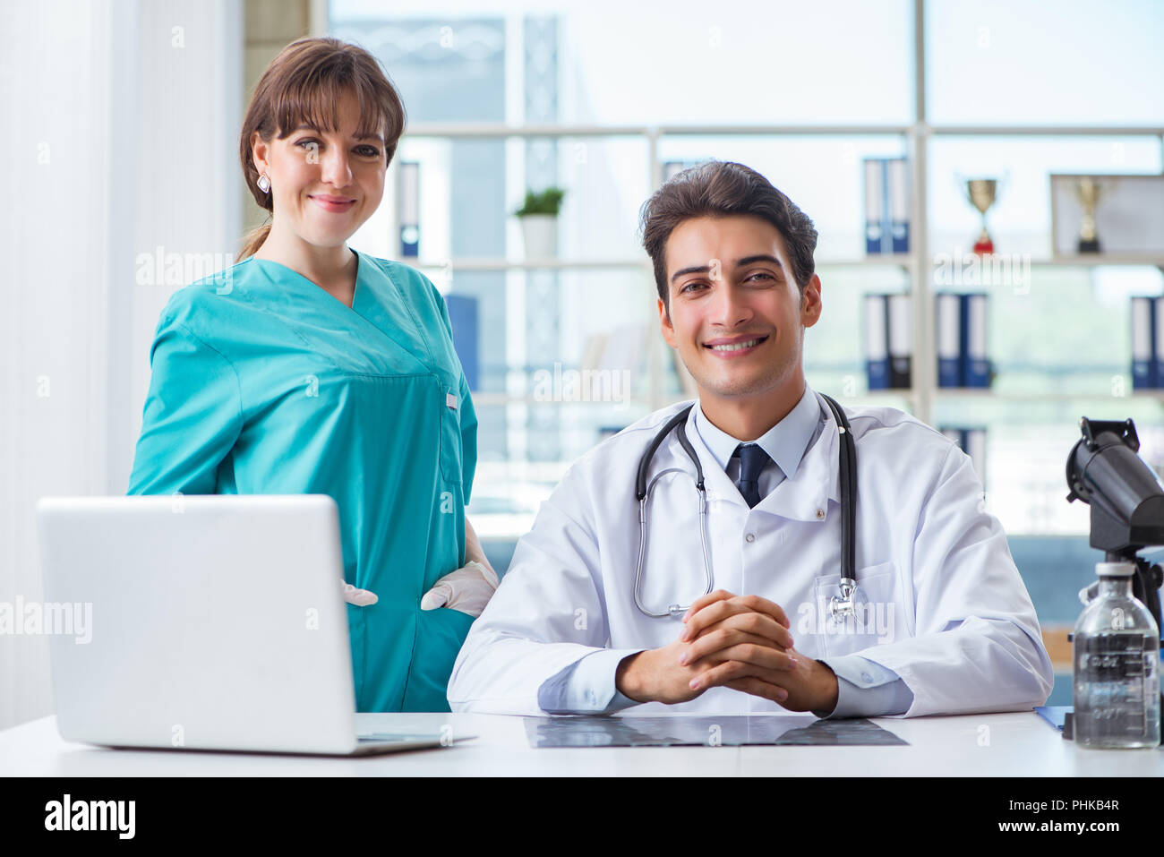 Two doctors in the hospital Stock Photo - Alamy