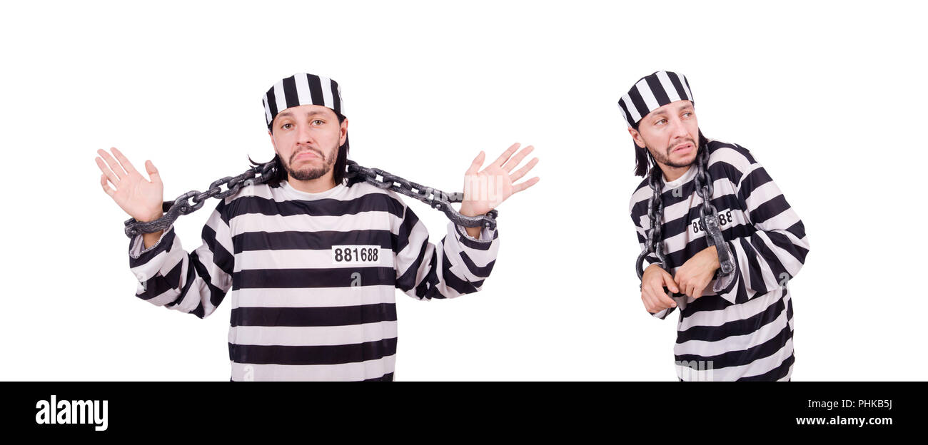 Prison inmate isolated on the white background Stock Photo - Alamy