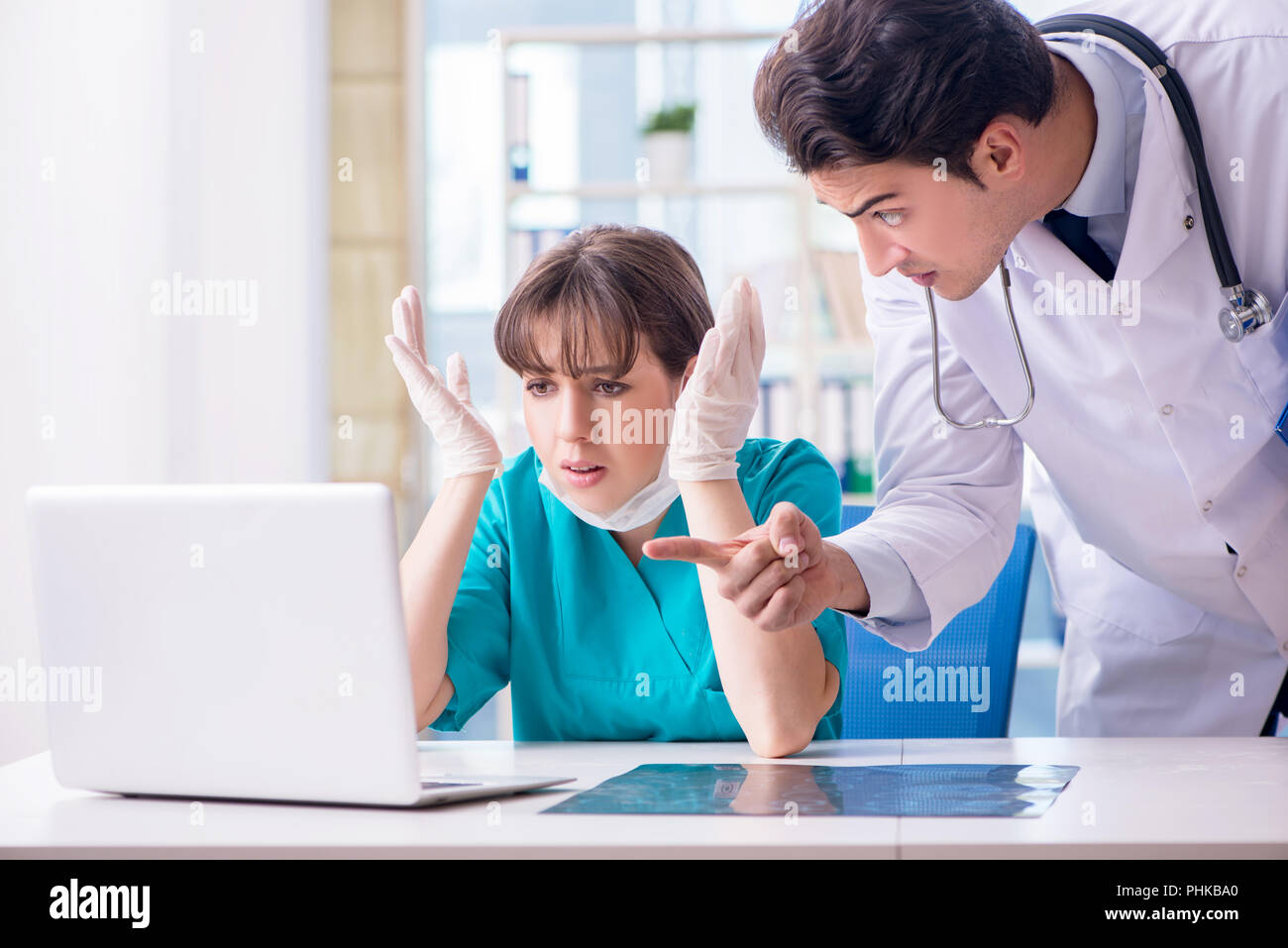 Angry pointing doctor hi-res stock photography and images - Alamy