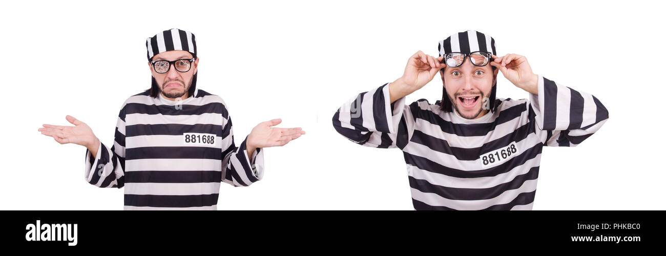 Prison inmate isolated on the white background Stock Photo - Alamy