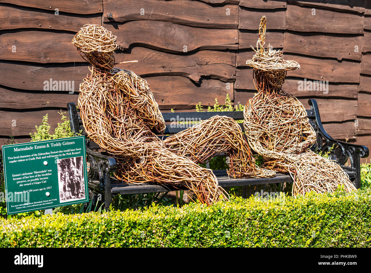 Marmalade Emma & Teddy Grimes willow figures at Colchester Castle ...