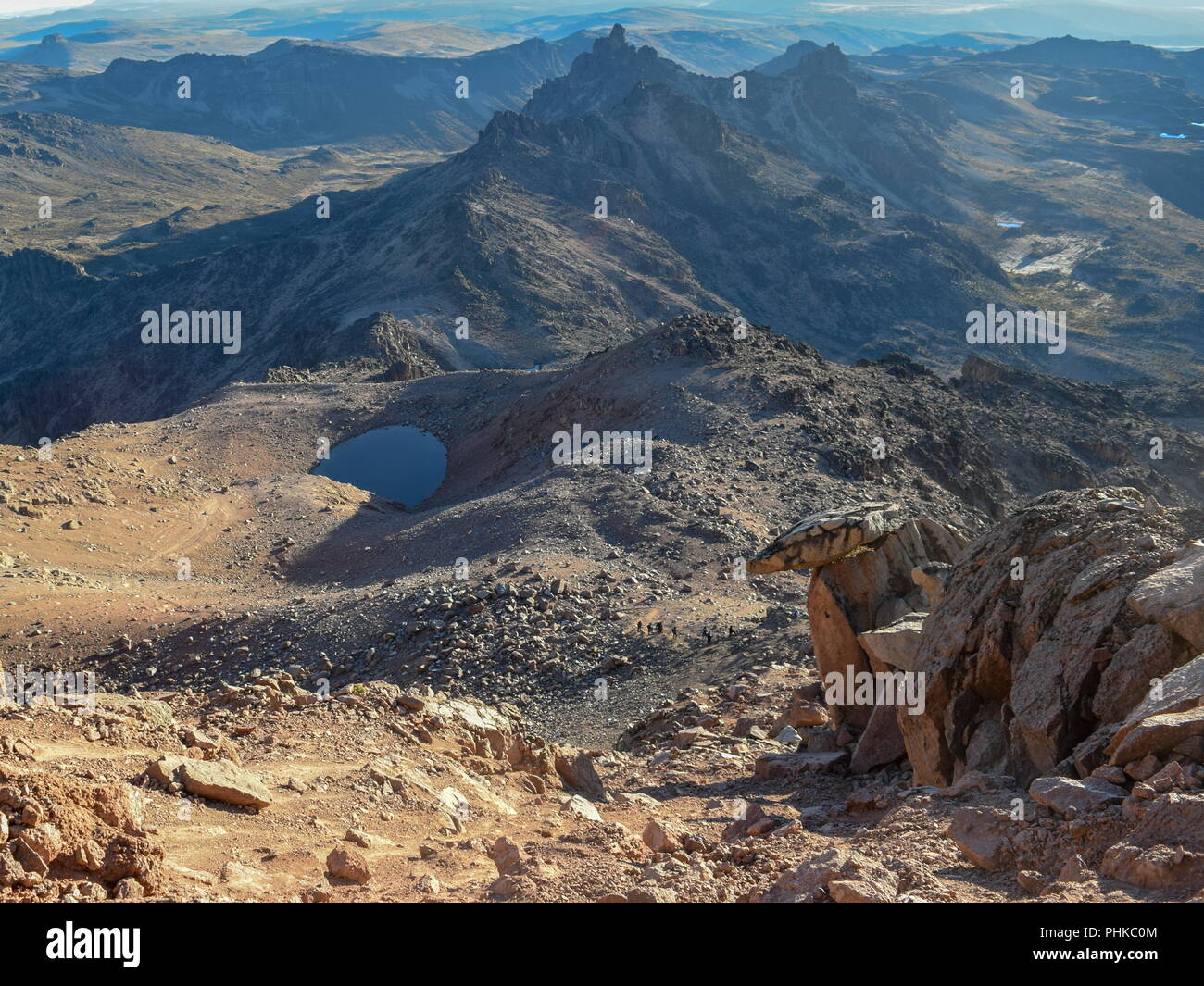 The volcanic landscapes of Mount Kenya, Mount Kenya National Park ...