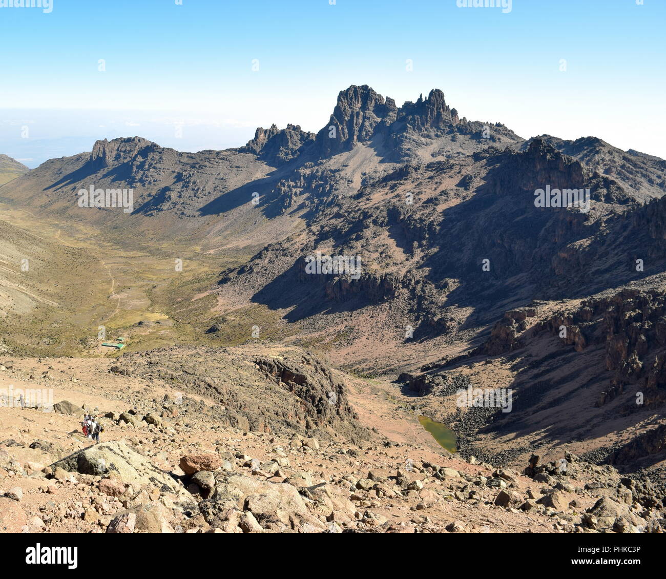 The volcanic landscapes of Mount Kenya, Mount Kenya National Park ...