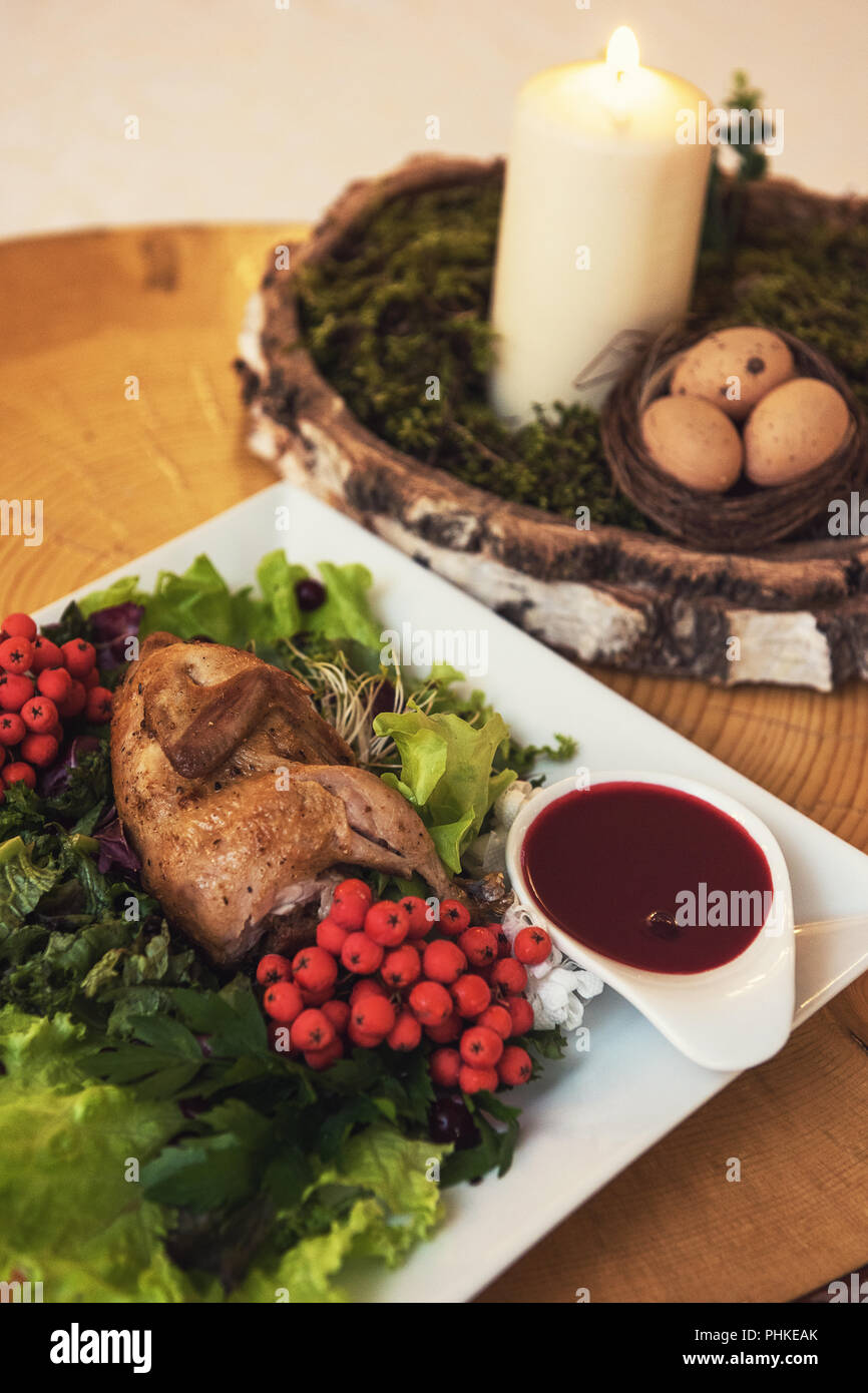 Quail egg roast hi-res stock photography and images - Alamy