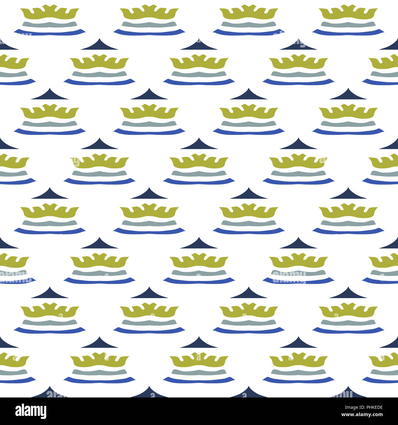 Crown tile pattern Cut Out Stock Images & Pictures - Alamy
