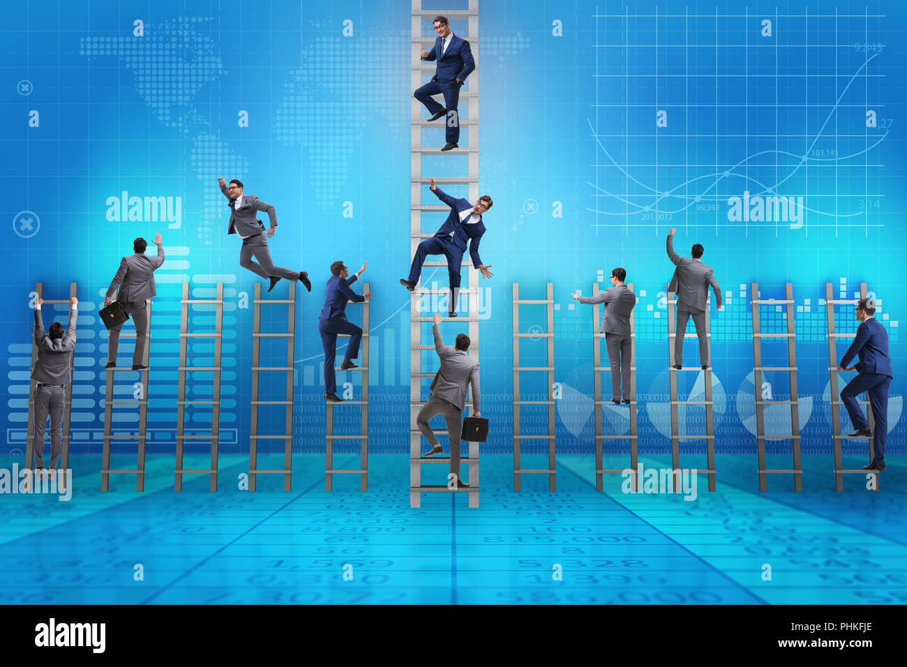Successful business man beating competition hi-res stock photography ...
