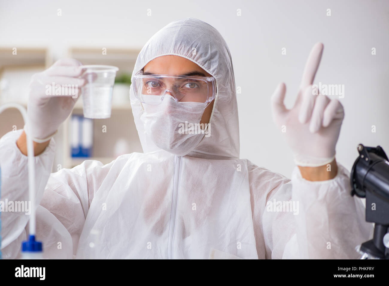 Lab assistant testing water quality Stock Photo - Alamy