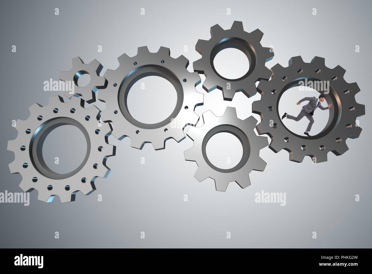 Teamwork concept with cogwheels and business people Stock Photo - Alamy