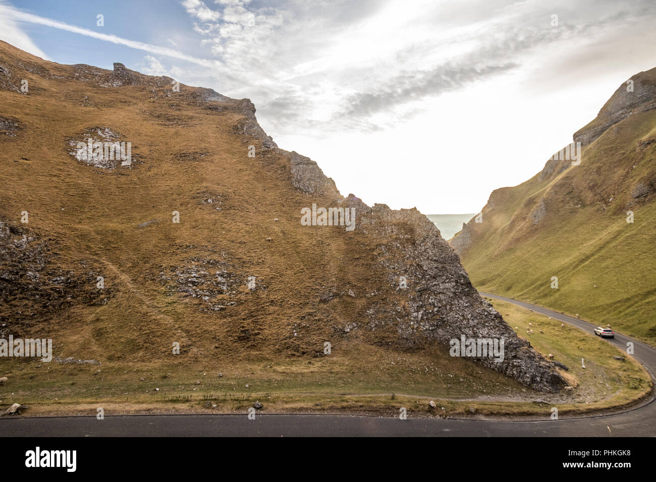 Winnats Pass Castleton Peak District, Derbyshire United kingdom Stock ...