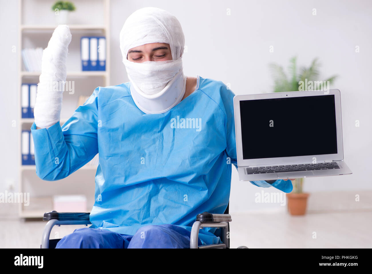 Man suffering from multiple broken bones and fractures Stock Photo - Alamy