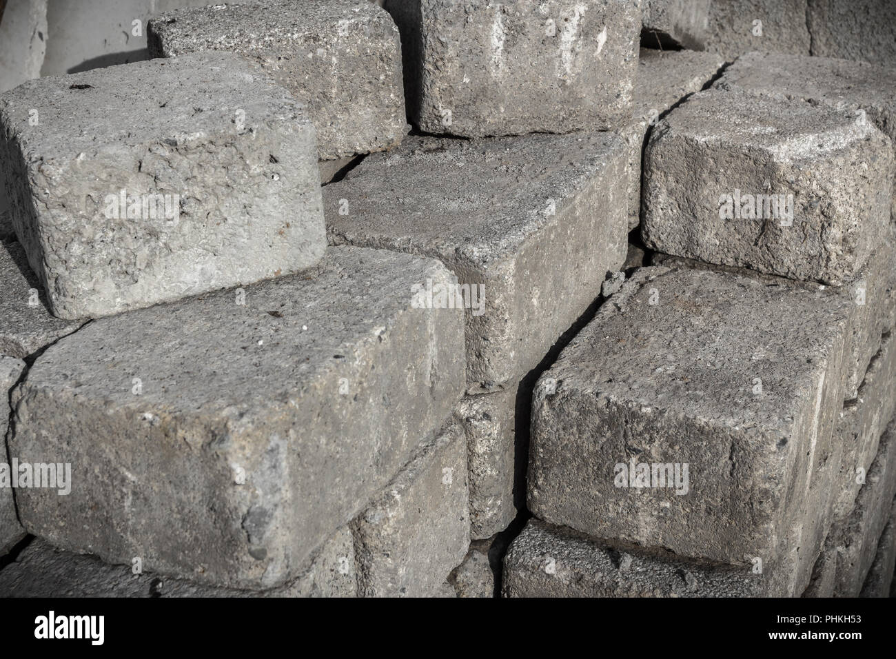 Pile of concrete bricks hi-res stock photography and images - Alamy