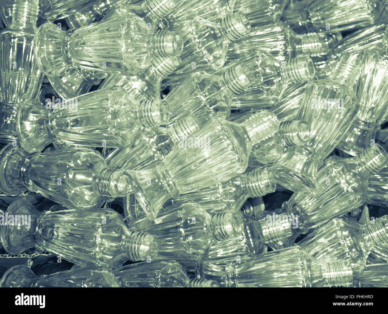 Set of Empty small transparent bottles in a box Stock Photo - Alamy