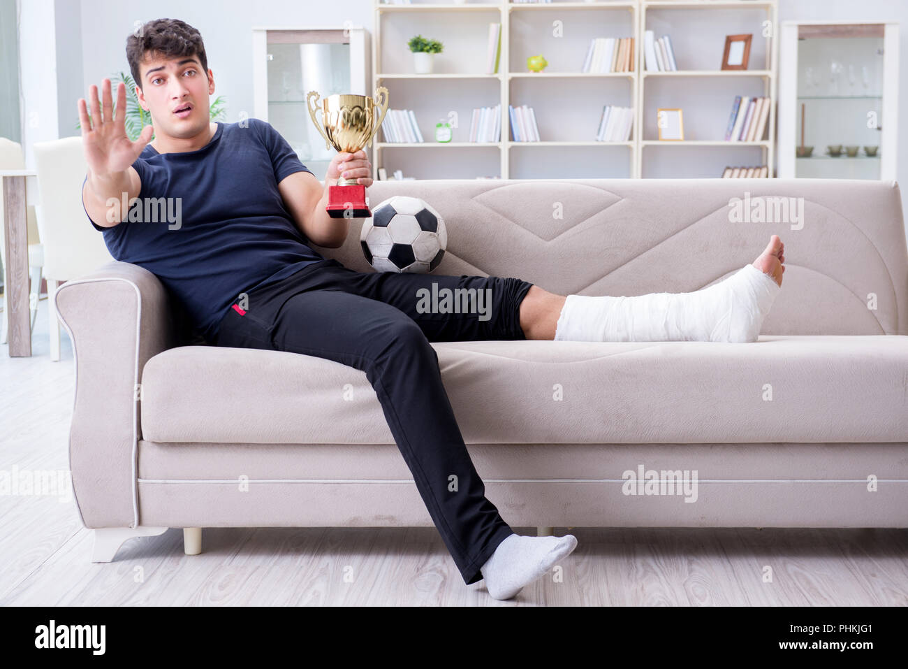 Football broken leg hi-res stock photography and images - Alamy