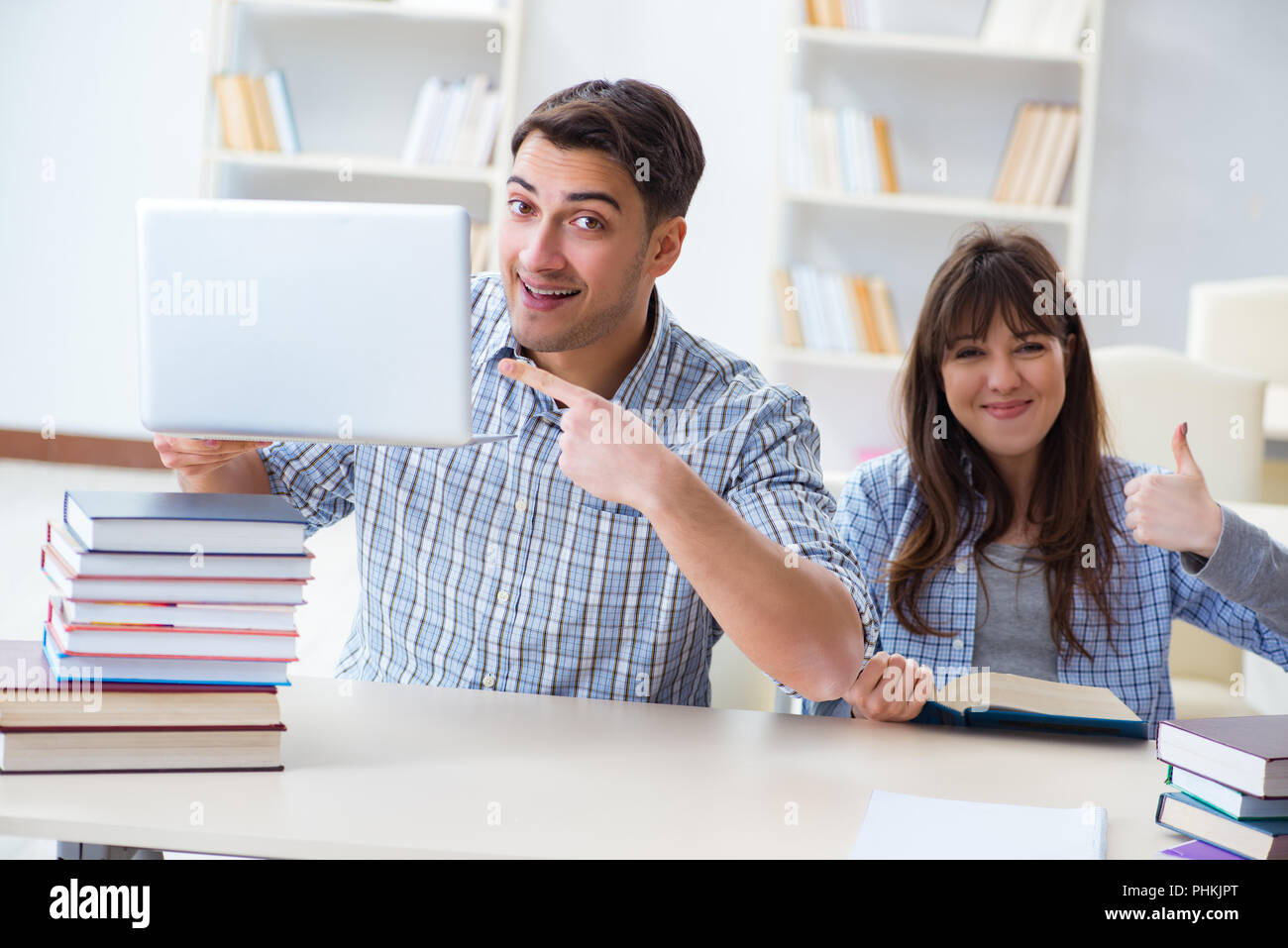 Students sitting and studying in classroom college Stock Photo - Alamy