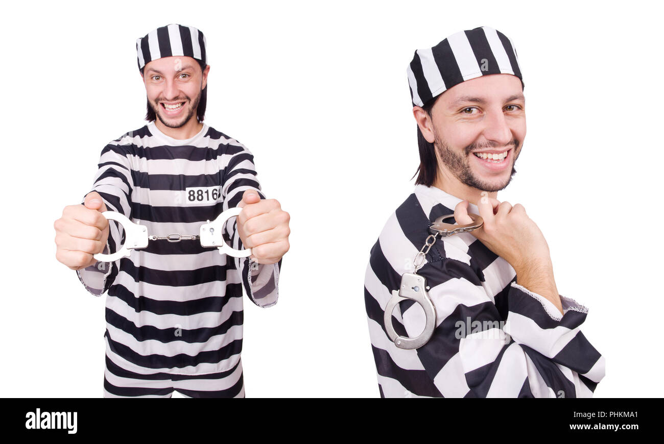 Prison inmate isolated on the white background Stock Photo - Alamy