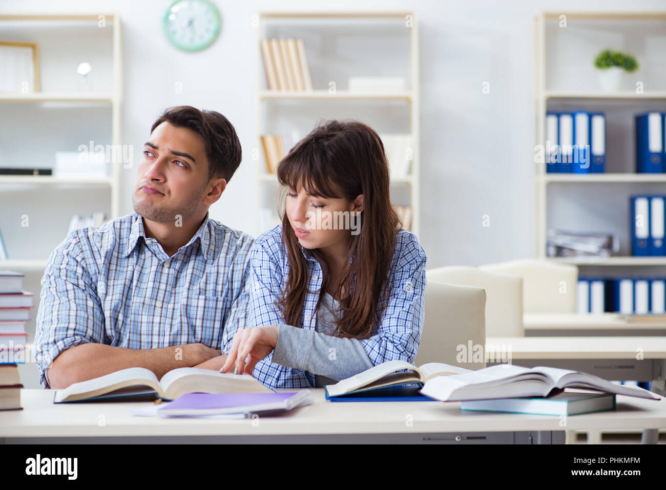 Students sitting and studying in classroom college Stock Photo - Alamy
